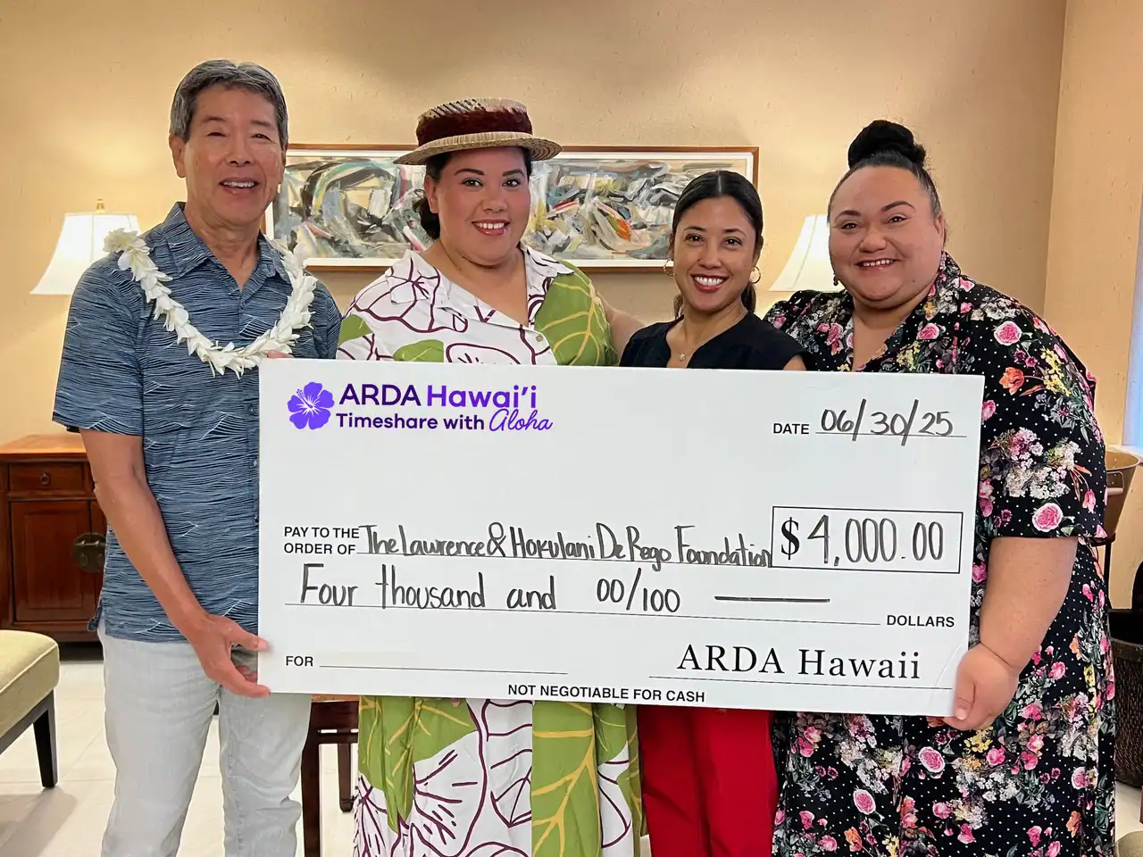 ARDA-Hawaii Makes $4,000 Donation to Support Hula Education